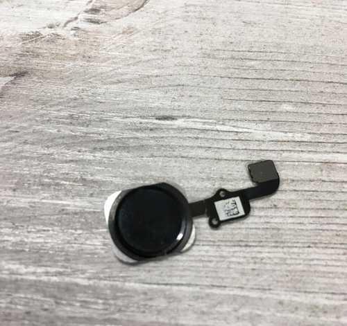 Шлейф Home с кнопкой Touch ID (черный) iPhone 6/6+