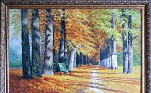 Картина маслом "Осенняя аллея"