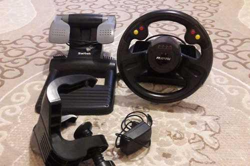 Игровой руль с педалями для пк