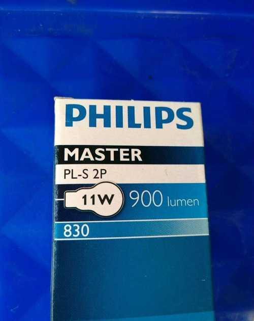 Лампа fhilips master pl-s 2p 11w 900 lumen