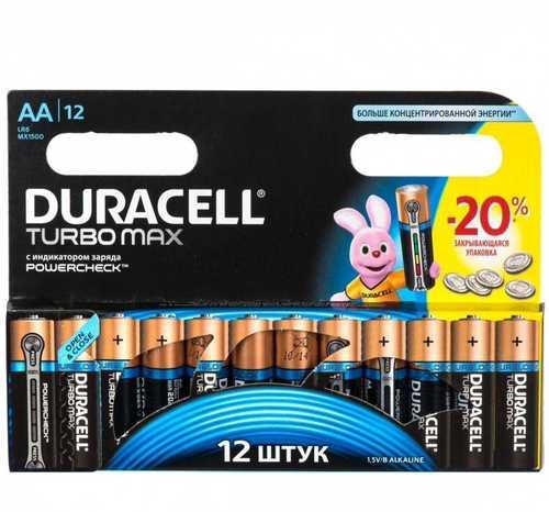 Duracell Turbo Max LR6-12BL, тип AA, 12 шт