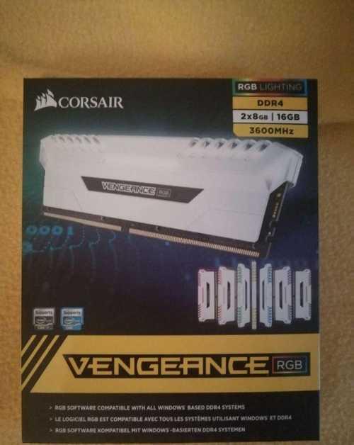 Оперативная память corsair vengeance rgb DDR4 8x2