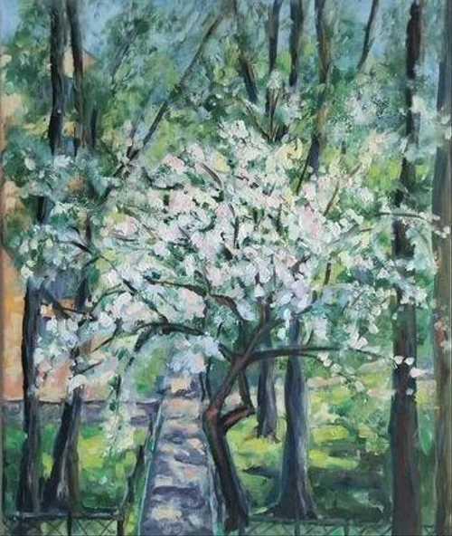 Картина Цветущее дерево Картина Яблоня весной масл