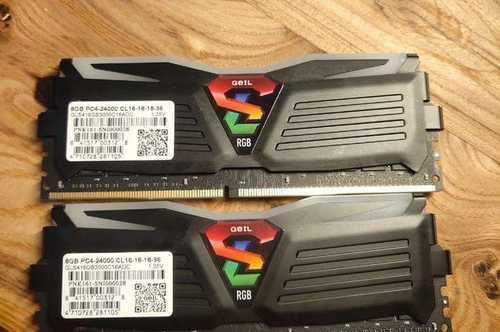 Озу DDR4 Geil Super Luce RGB 16Gb (8Gbx2) 3000 MHz