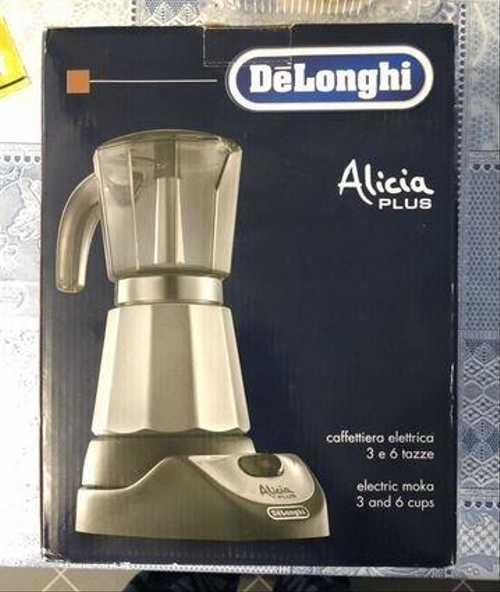 Гейзерная кофеварка delonghi alicia plus