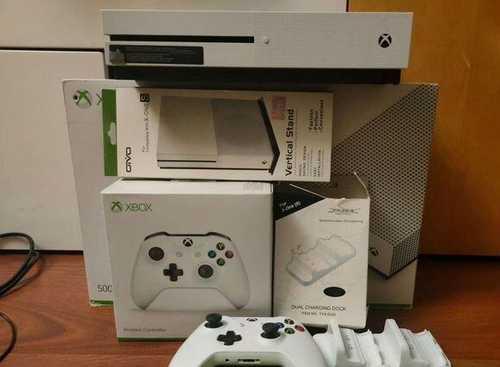 Xbox One S, подставка, аккумулятор