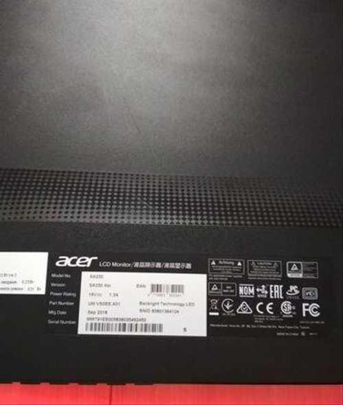 23" Монитор Acer SA230Abi, 1920x1080, 76 Гц, IPS