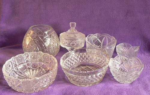 Вазы посуда хрусталь стекло керамика СССР