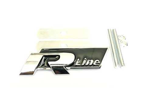 Эмблема на решетку R-line черная с болтами