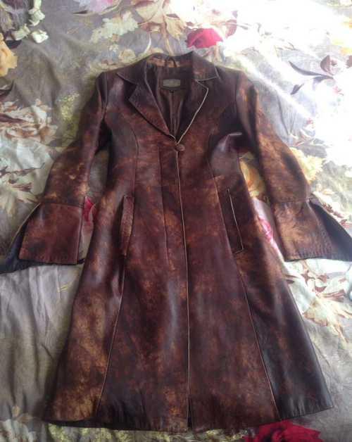 Продам кожаный плащ