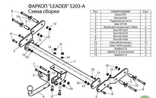 Фаркоп S203-A на тагаз tager / Тайгер