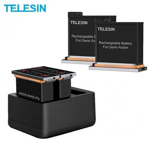 Зарядное устройство Telesin + 2 аккумулятора DJI O