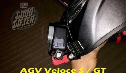 Крепление камеры GoPro на мотошлемы AGV Veloce GT