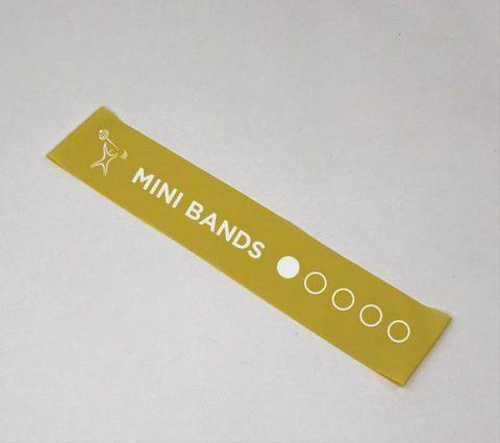 Желтая фитнес-резинка Mini Bands (4 кг) 30*5 см