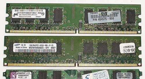 Память DDR2 SAMSUNG Kingston Micron модуль по 2GB