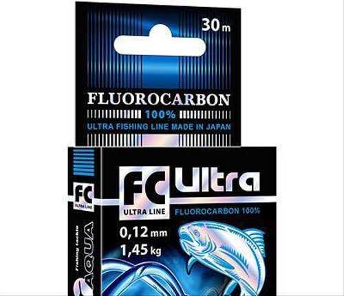 Леска Аква fluorocarbon 100 0,1-0,40 30м