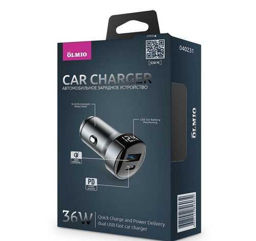 Автомобильное зу 2USB, 36W, 6A, QuickCharge3.0