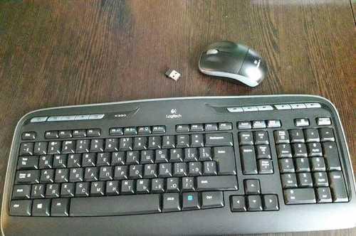 Беспроводная клавиатура+мышь logitech