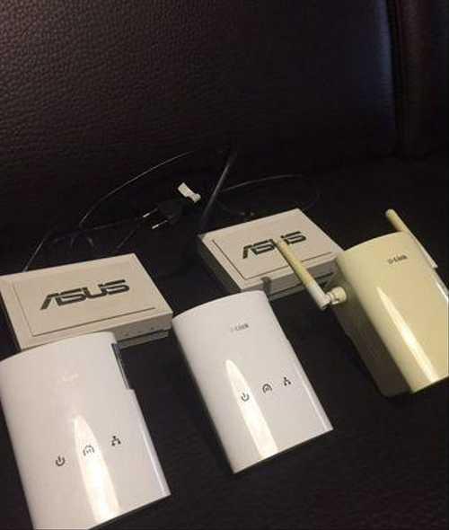 PowerLine D-Link + D-Link WI-FI + Asus всего 5 уст