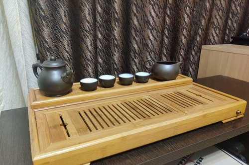Маленький бамбуковый чайный столик, чабань