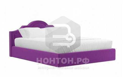 Кровать Афина 1.6 м микровельвет фиолетовый