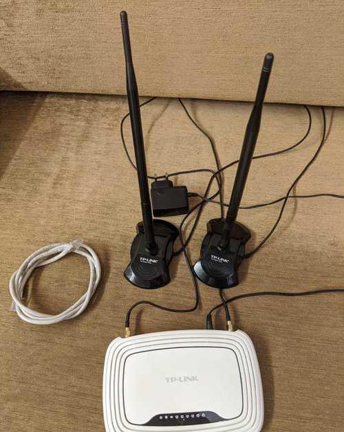 Роутер TP-Link TL-WR841ND + антенны TL-ANT2408C