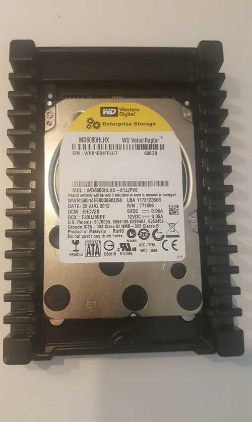 HDD WD6000hlhx 600 Гб, фактически новый