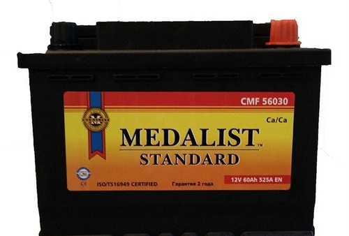 Аккумулятор Medalist Standard 6ст-60 56030