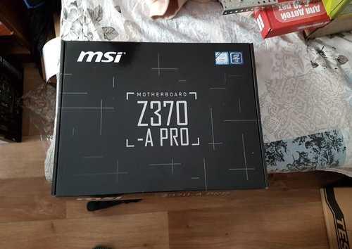 Мат плата проц MSI Z370A PRO + Intel Core i7 8700k