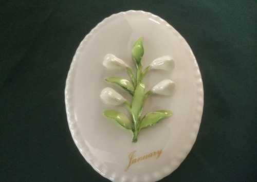 Плакетка редкая Coalport,фарфор,Англия,до 1981 г