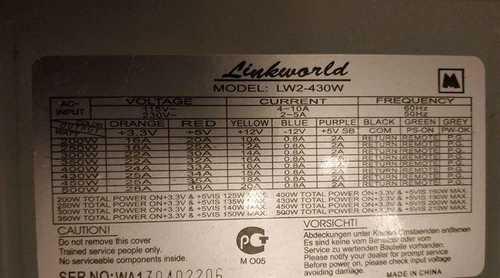 Блок питания LinkWorld LW2-430W