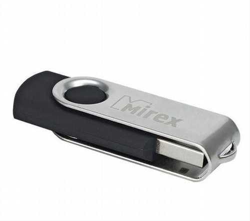 Флешка Mirex swivel black, 16 Гб, USB2.0, чт до 25 Мб/с, зап до 15 Мб/с, черная
