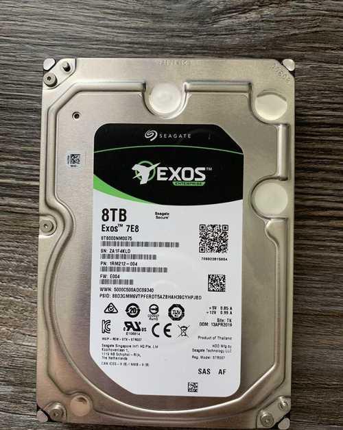 Жеткий диск Seagate Exos 7e8 8TB