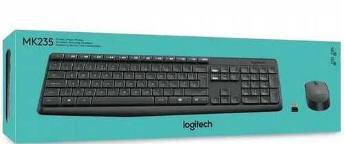 Logitech MK235 беспроводные клавиатура+мышь,новые