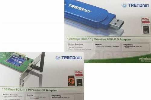 Новый сетевой Wi-Fi адаптер Trendnet PCI/USB