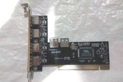 PCI контроллер Gembird USB2.0 (4+2)