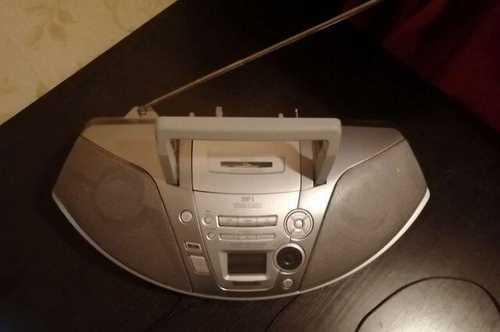 Магнитола Panasonic, CD, MP3, радио, кассеты