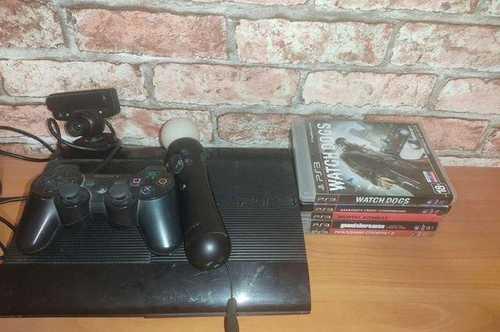 PlayStation 3 500GB + Starter Pack ps3 + 5 игр