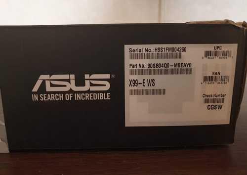Материнка Asus X99-E WS 2011-v3 Intel X99 M.2