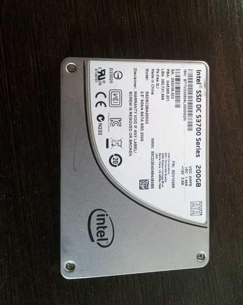 Ssd intel s3700 200gb