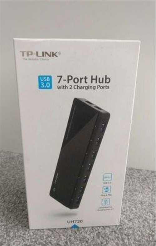 Хаб (разветвитель) TP-link UH720, черный