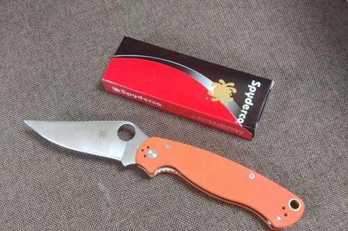 Нож складной spyderco оранжевый