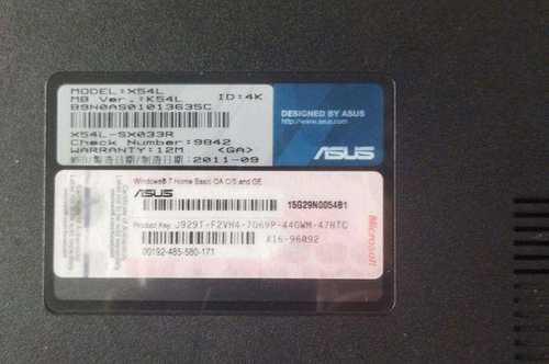 Asus x54l