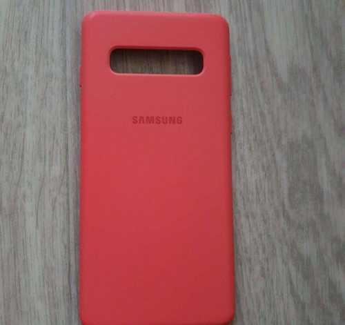 Чехол Samsung Silicone Cover для Galaxy S10 Pink