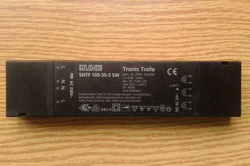 Электронный 35. Electronic Transformer 35-105w. Тр-р Эл. Ek105c c/k 105w. Tronic Trafo Jung SNTF 105-35-3 SW. Трансформатор Jung SNTF 105-35-3 SW схема принципиальная.