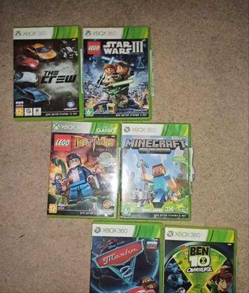 Игры на xbox 360 (Minecraft, the crew, star wars 3