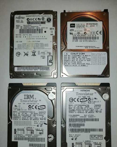 Жесткие диски HDD 2.5 IDE, 20gb, 60gb, 100gb