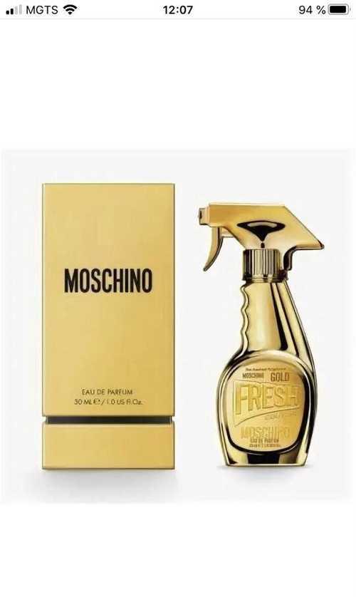 Туалетная вода moschino fresh gold миниатюра