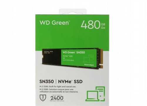 SSD диск M.2 480гб WD Green SN350 PCI-Ex4 (Новый)