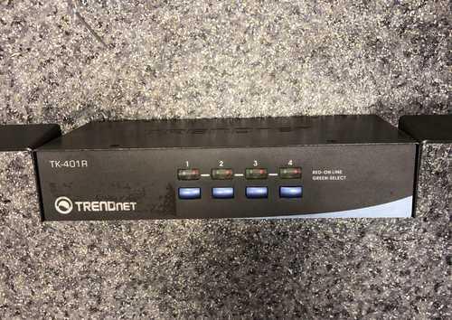 Kvm-переключатель trendnet tk-401r vga+ps/2